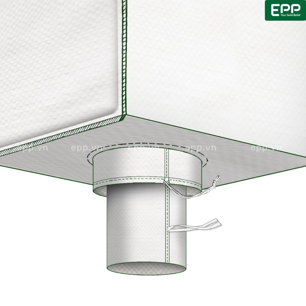 Different types of bulk bag with discharge spout