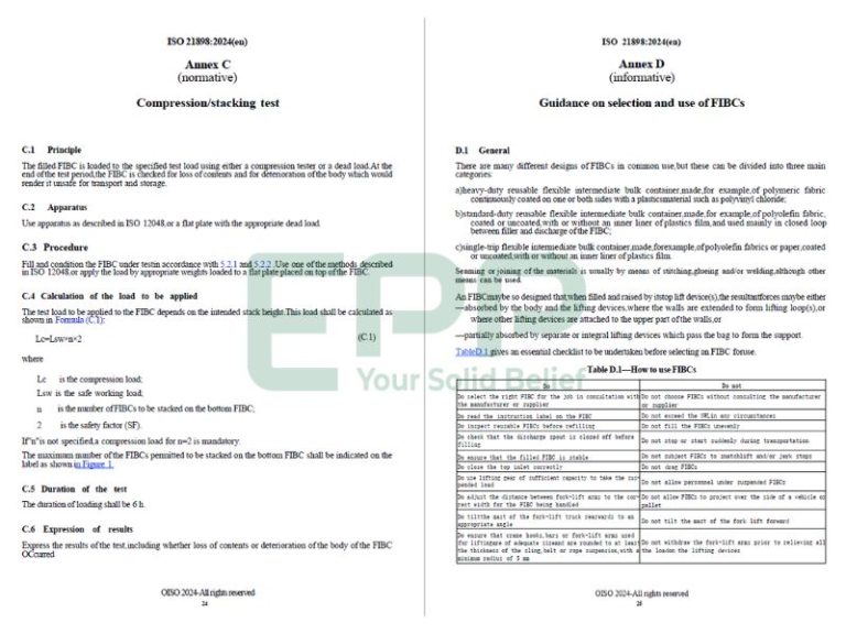 ISO 21898:2024 : Key Updates for FIBCs in Non-Dangerous Goods